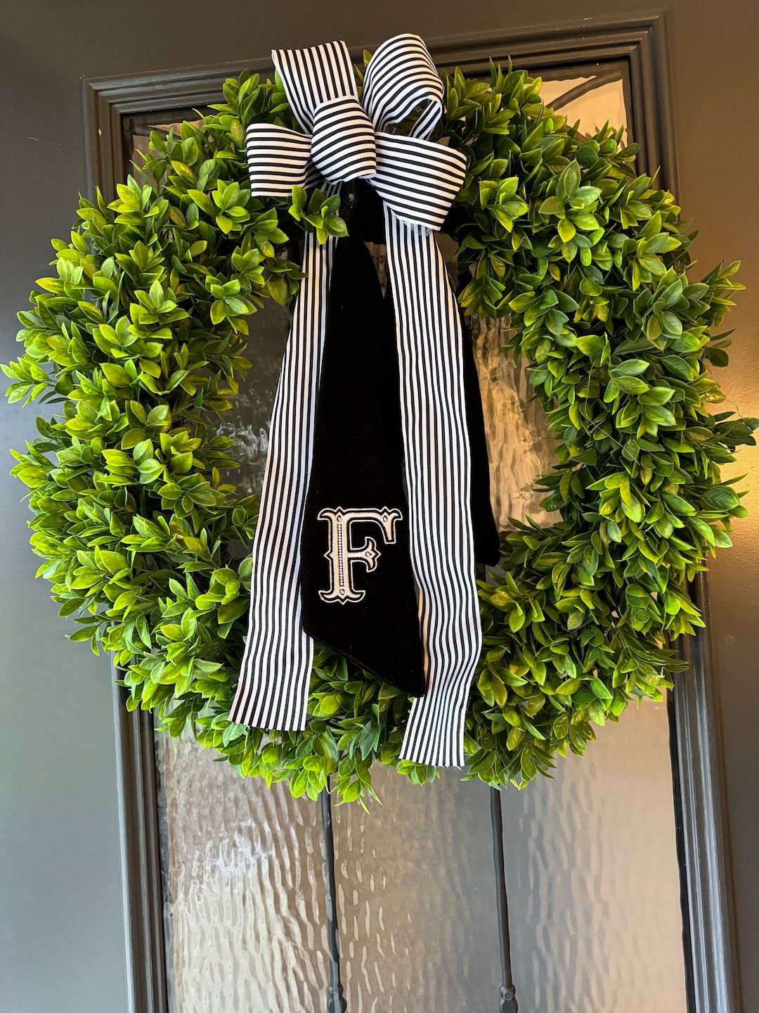 Personalized Door Wreath Sash, Personalized Door Hanger, Personalized ...