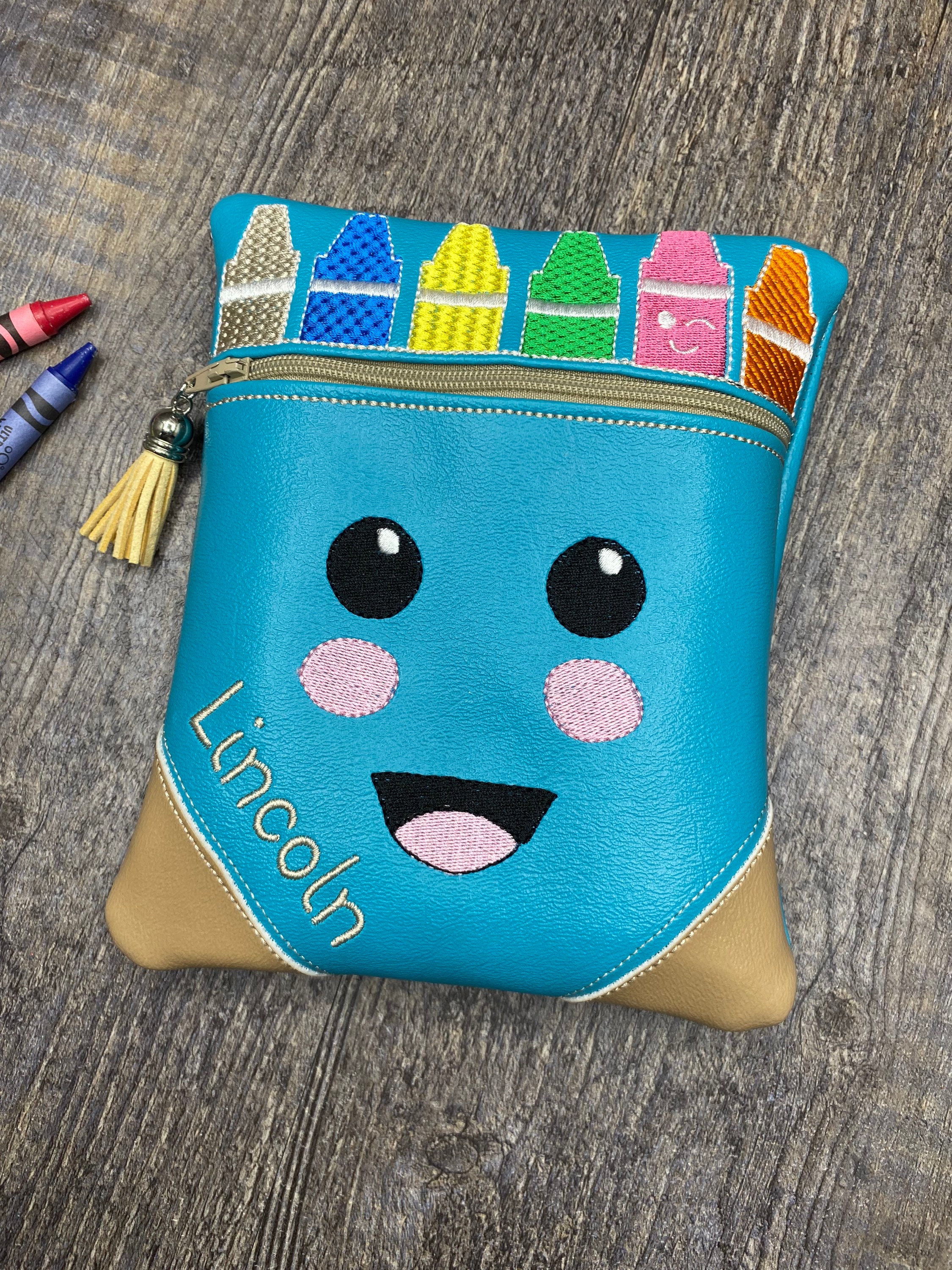 Crayon Bag, Crayon Holder, Kids Art Supplies Bag, Crayon Box, Crayon ...
