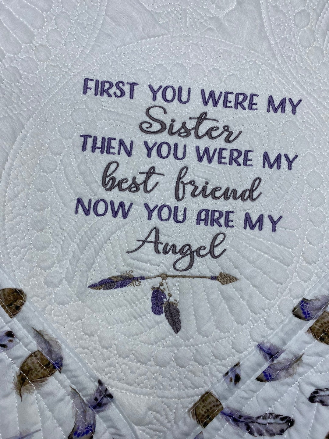 First Your Were My Sister Lap Quilt, Funeral Quilt, Memorial Gift ...