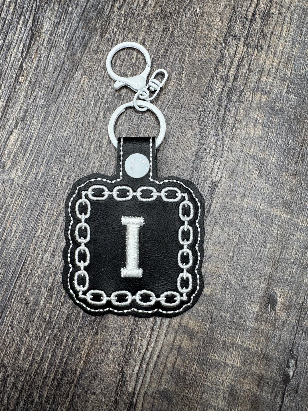 Puffy Initial Monogrammed Keychain, Letter Keychain, Monogrammed ...