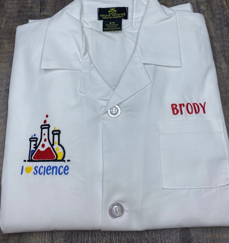 Kids' Custom Lab Coat Embroidered Personalized Kids Lab - Etsy