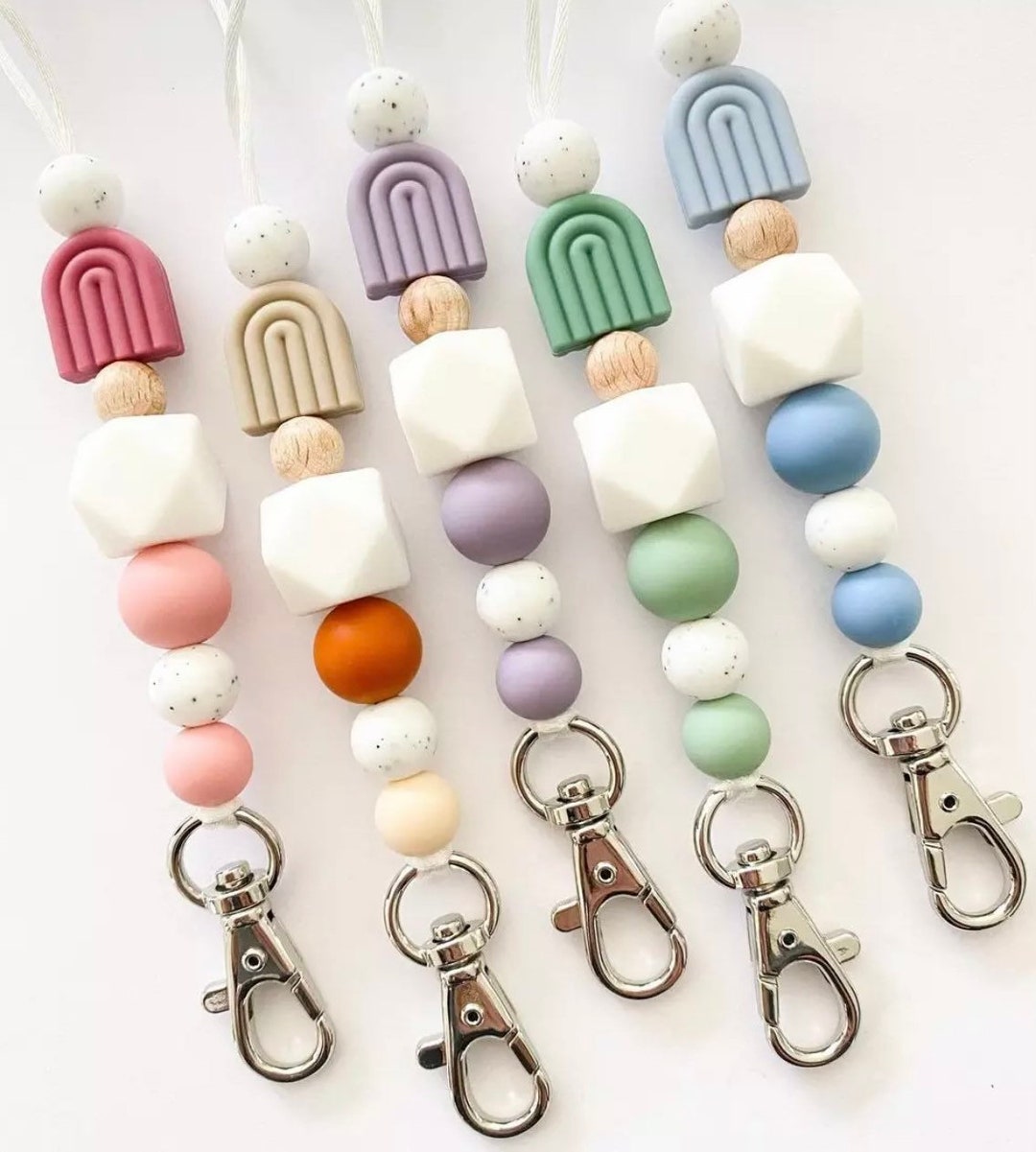 Boho Rainbow ID Badge Holder Lanyard, ID Badge Lanyard, Teacher Gift ...