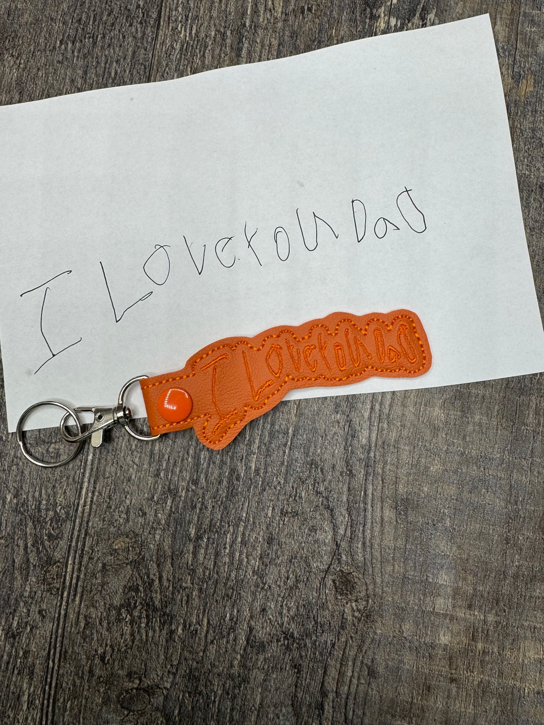 Personalized Embroidered Name Outline Keychain, Handwritten Name ...