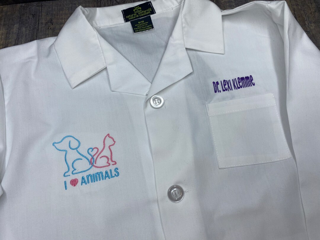 Kids' Custom Lab Coat, Embroidered Personalized Kids Lab Coat, Kids ...