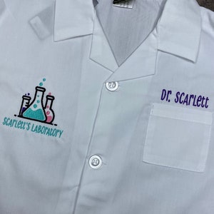 Kids' Custom Lab Coat, Embroidered Personalized Kids Lab Coat, Kids ...
