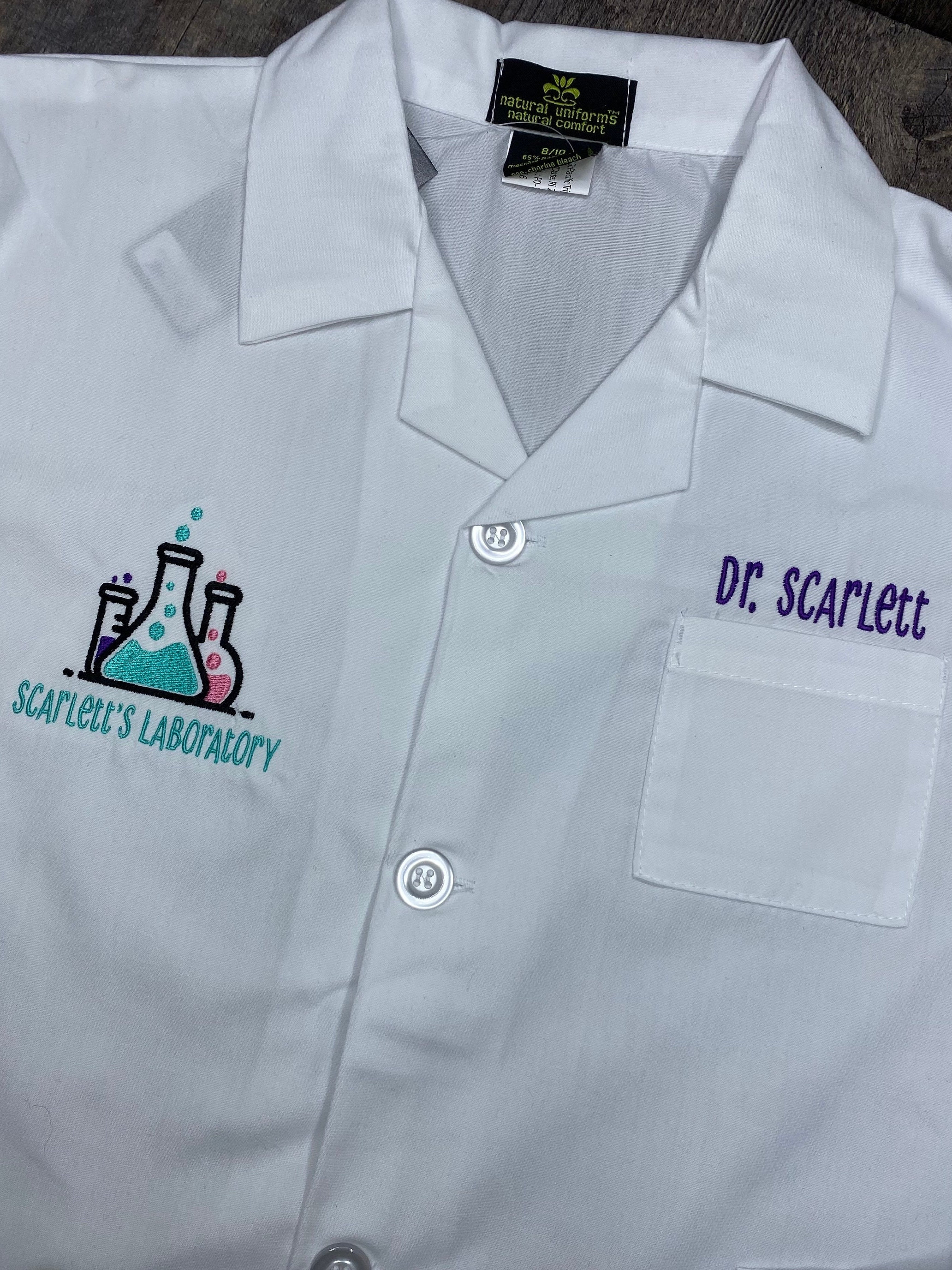 Kids' Custom Lab Coat, Embroidered Personalized Kids Lab Coat, Kids ...