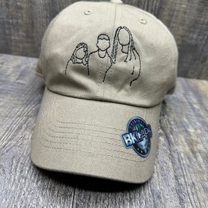 Personalized Embroidered Picture Outline Hat, Portrait Photo Family Hat ...
