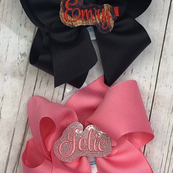 Monogrammed Hair Bow - Etsy