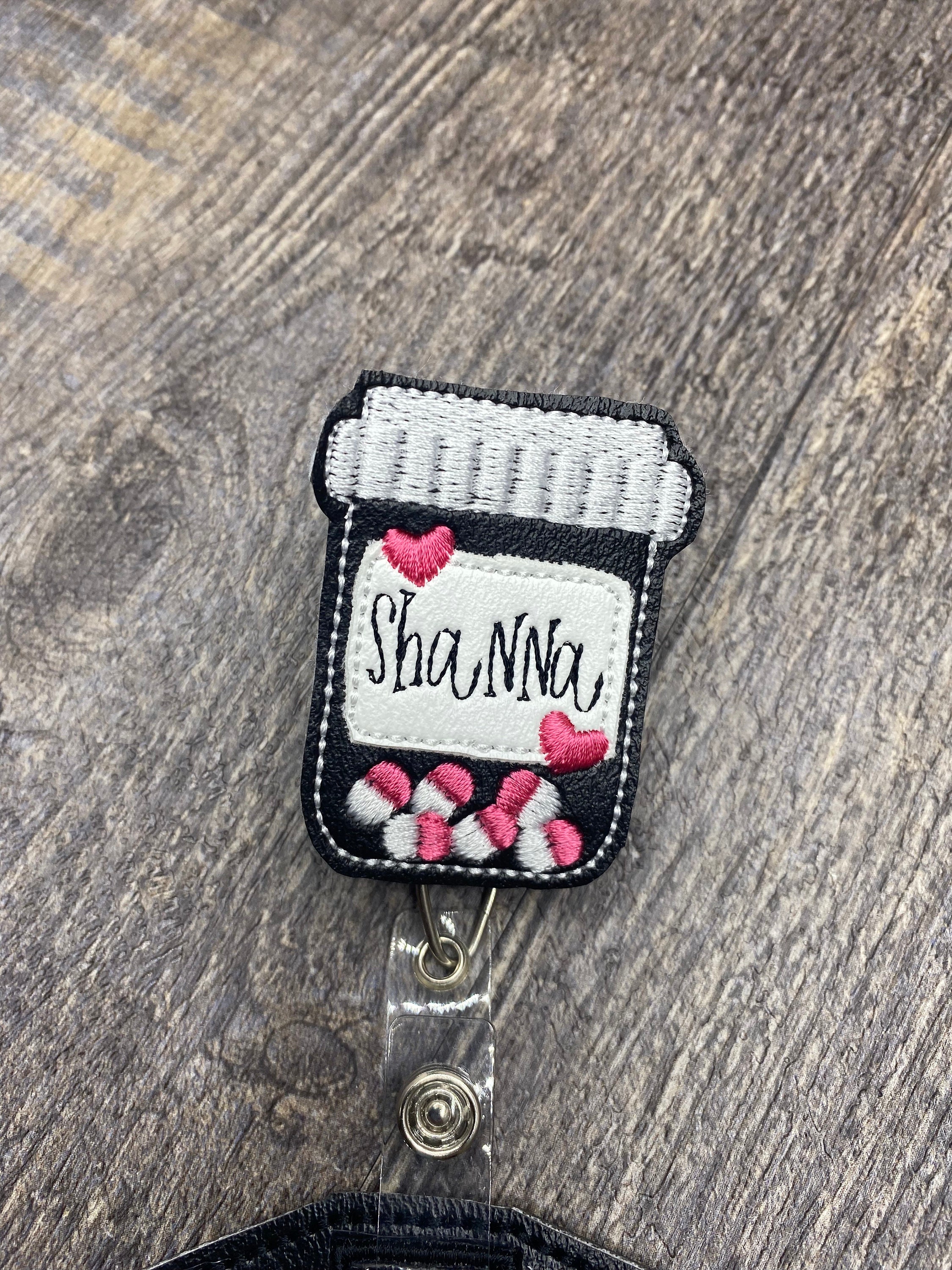 Personalized Medicine Bottle Pharmacy Healthcare Badge Reel, Pharmacist ...