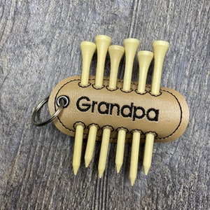 Personalized Golf Tee Keychain, Golf Bag Tag, Golf Tee Holder ...