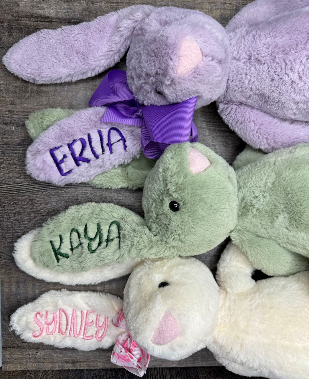 Personalized Stuffed Bunny, Embroidered Bunny Ears, Baby's First Easter ...