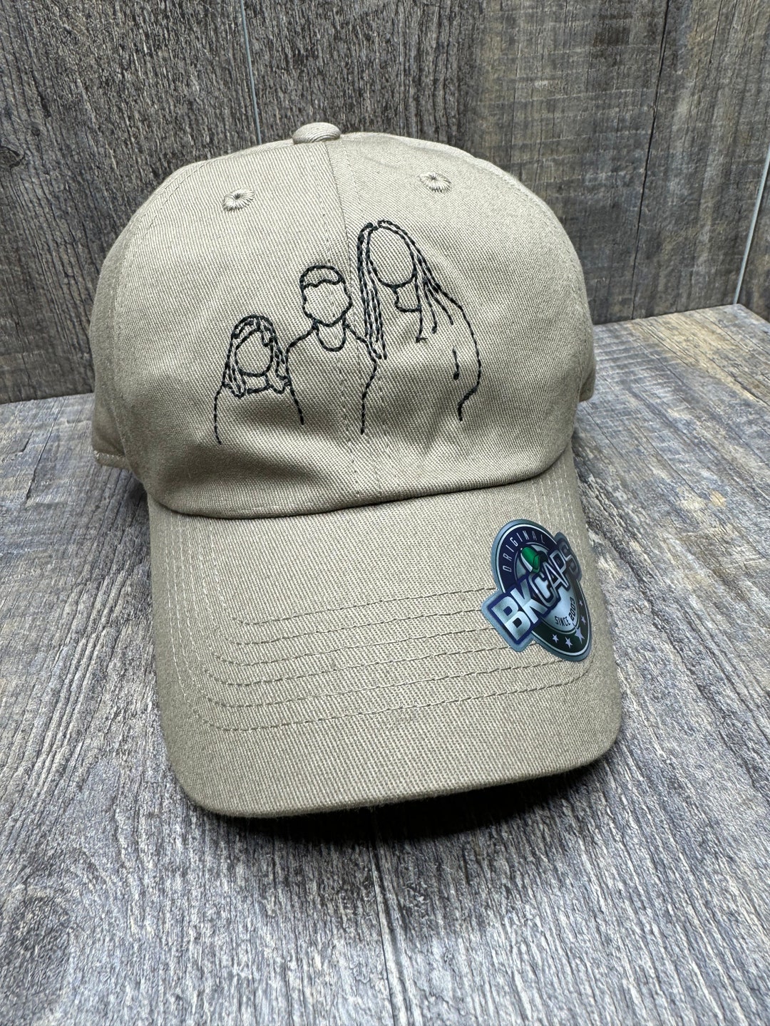 Personalized Embroidered Picture Outline Hat, Portrait Photo Family Hat ...