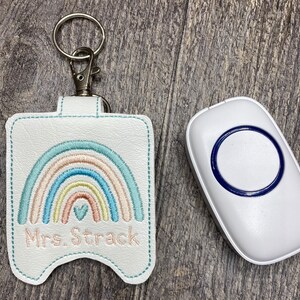 Pastel Rainbow Classroom Doorbell Holder, Class Bell Case Key Chain ...