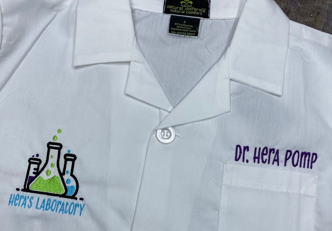 Kids' Custom Lab Coat, Embroidered Personalized Kids Lab Coat, Kids ...