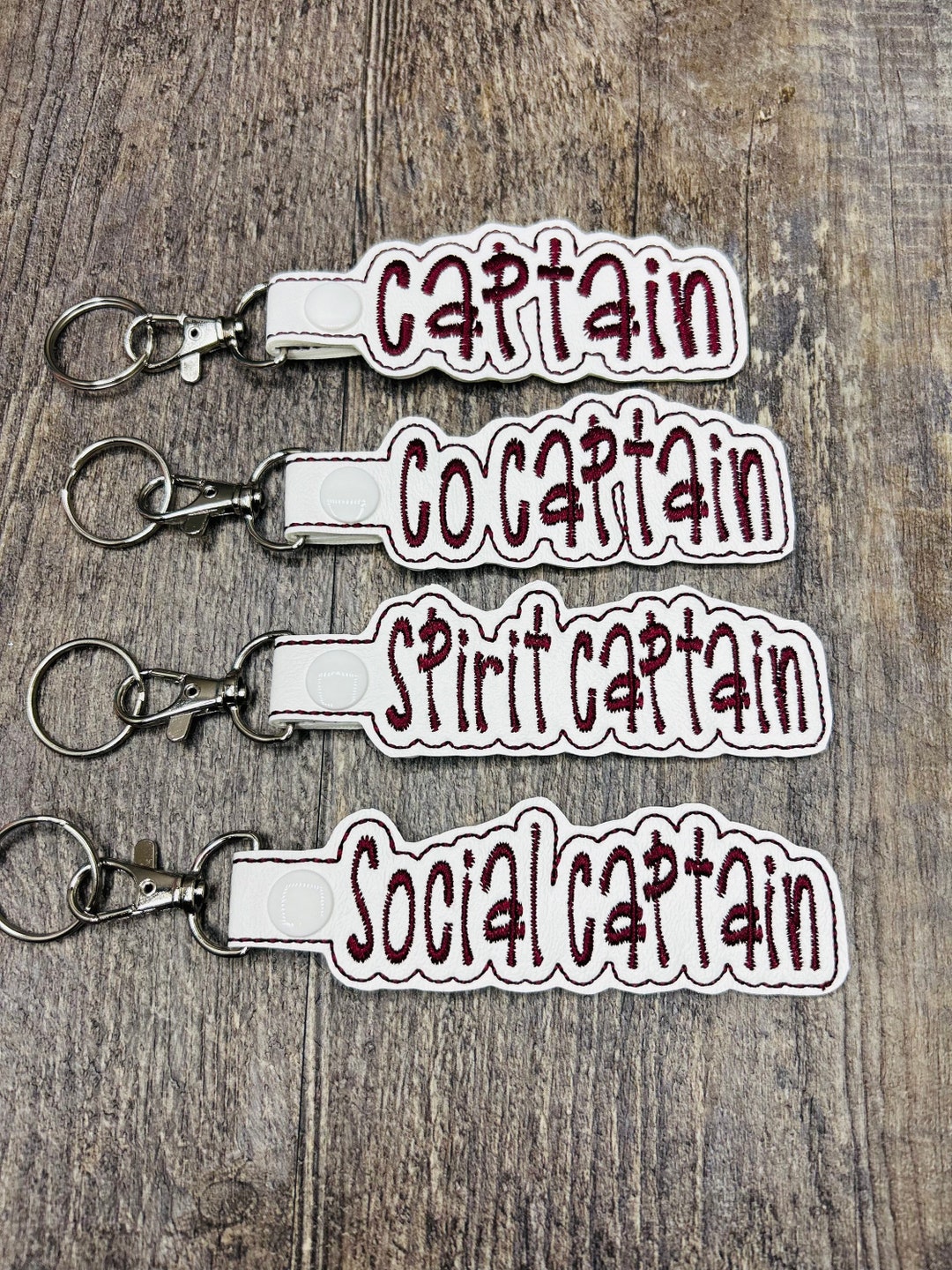 Captain Cheerleader Name Tag Keychain, Captains Keychain, Cheer ...