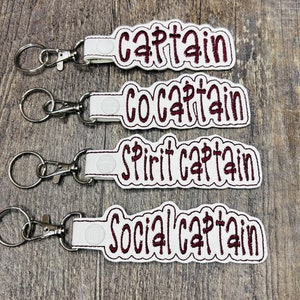 Captain Cheerleader Name Tag Keychain, Captains Keychain, Cheer ...