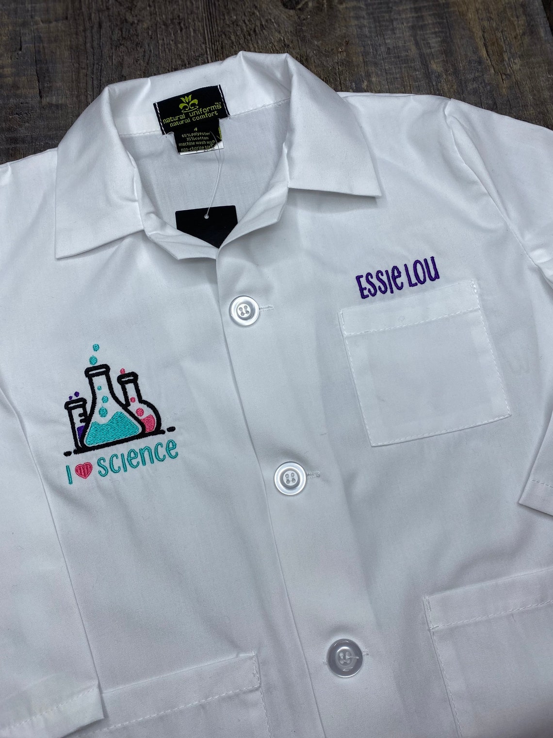 Kids' Custom Lab Coat Embroidered Personalized Kids Lab - Etsy