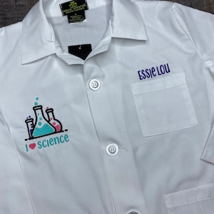 Kids' Custom Lab Coat, Embroidered Personalized Kids Lab Coat, Kids ...