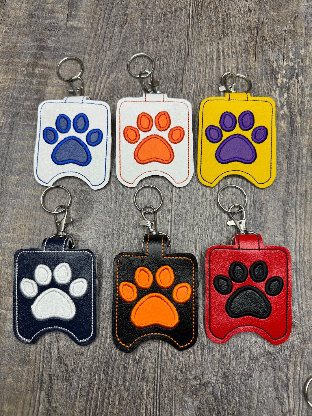 Paw Print Classroom Doorbell Holder, Class Bell Case Key Chain, Class ...