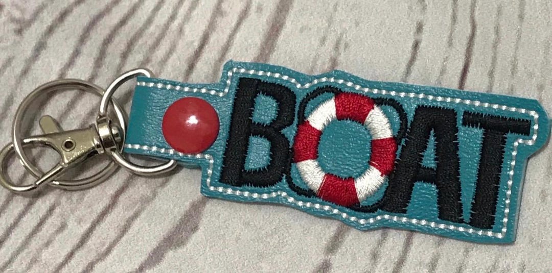 Boat Monogrammed Keychain, Boat Keychain, New Boat Gifts, Boat Key ...