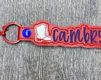 Drill Team Boot Keychain Customizable - Etsy