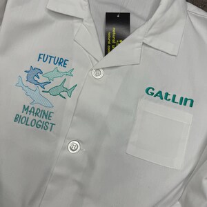 Kids' Marine Custom Lab Coat, Embroidered Personalized Kids Lab Coat ...