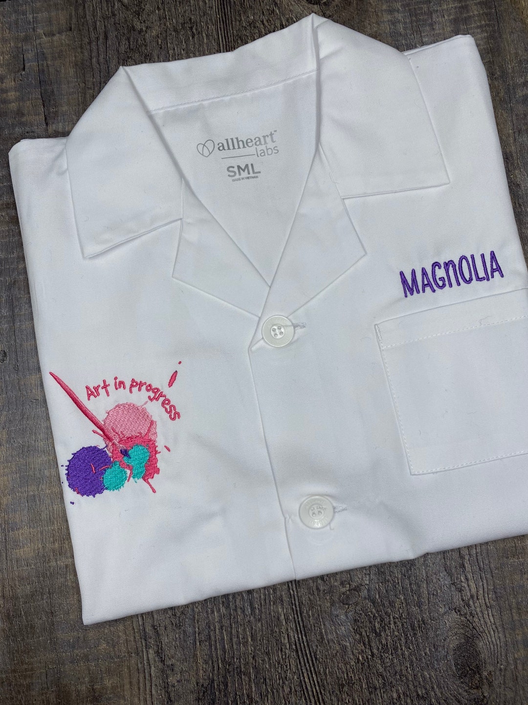 Kids' Custom Lab Coat, Embroidered Personalized Kids Lab Coat, Kids ...