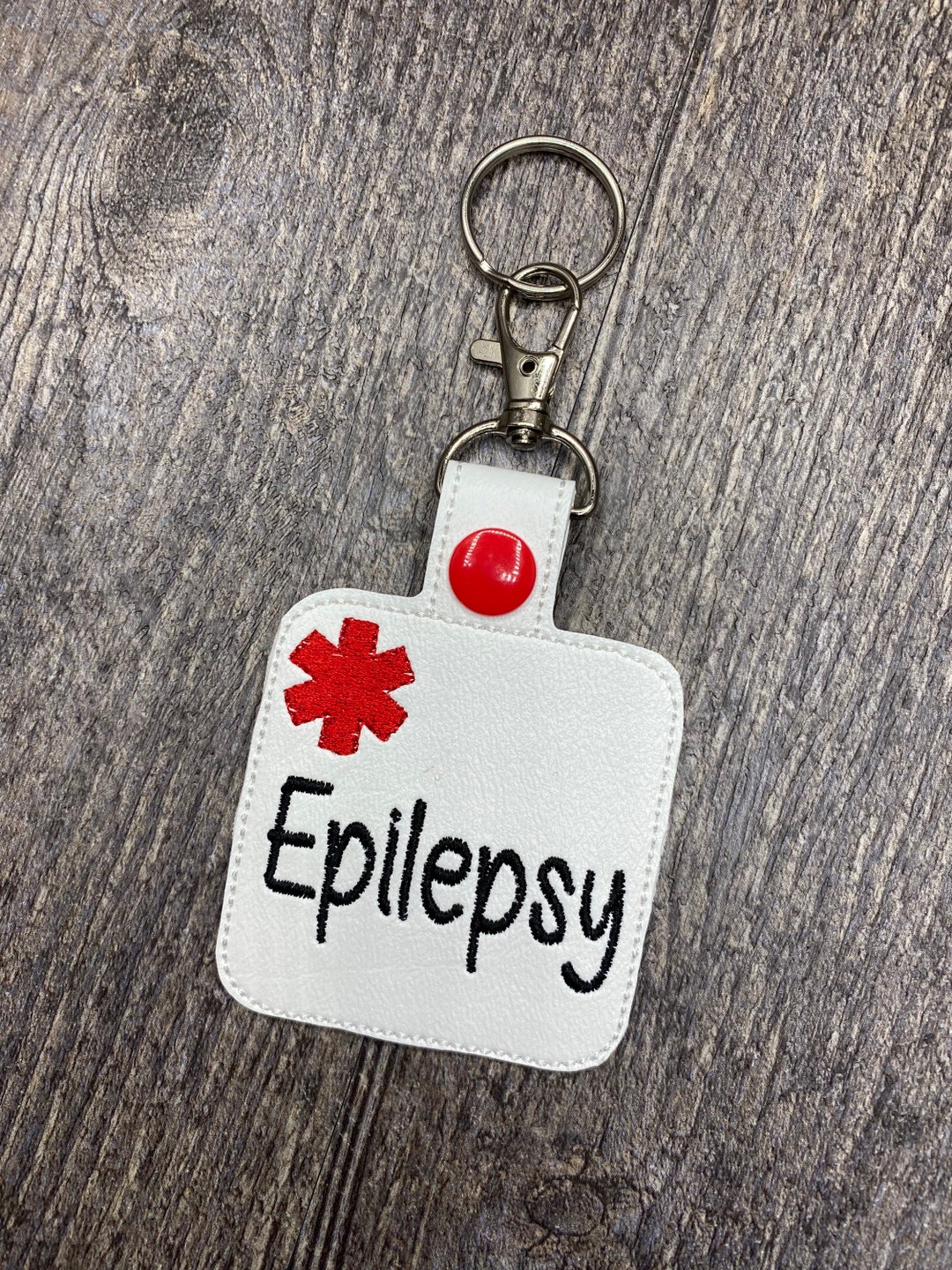 Epilepsy Inside Medical Awareness Tag Snap Tab Keychain, Epilepsy ...