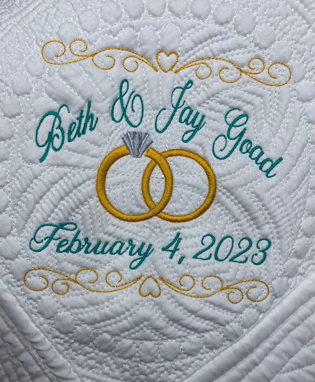 Wedding Lap Quilt, Wedding Quilt, Wedding Throw, Monogrammed Wedding ...