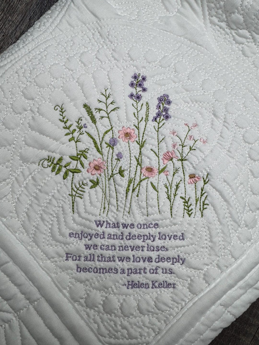 Wildflower Memory Quilt, Funeral Quilt, Memorial Gift, Funeral Quilt ...