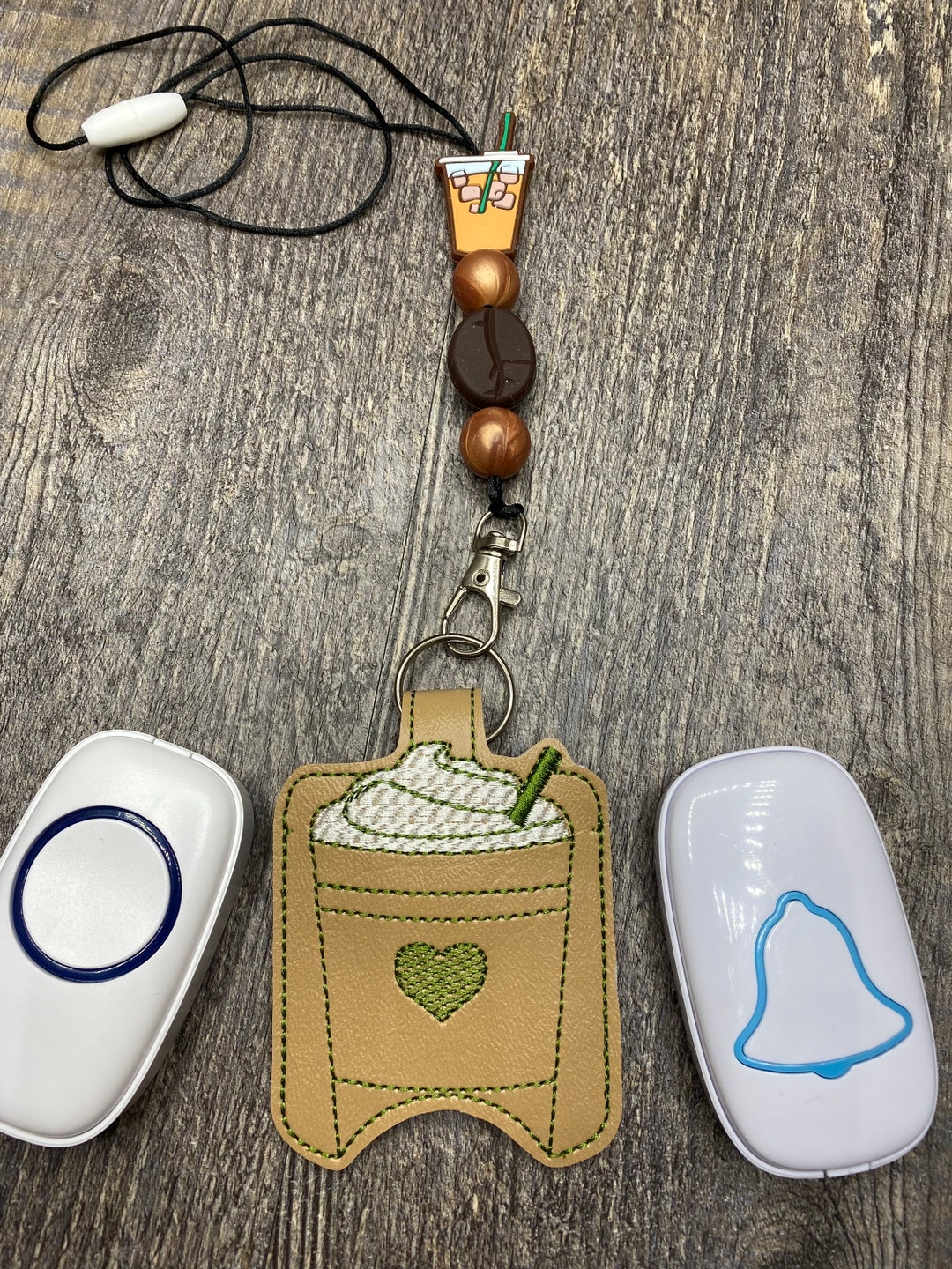 Coffee Teacher Classroom Doorbell Holder AND Lanyard, Class Bell Case ...