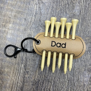 Personalized Golf Tee Keychain, Golf Bag Tag, Golf Tee Holder ...