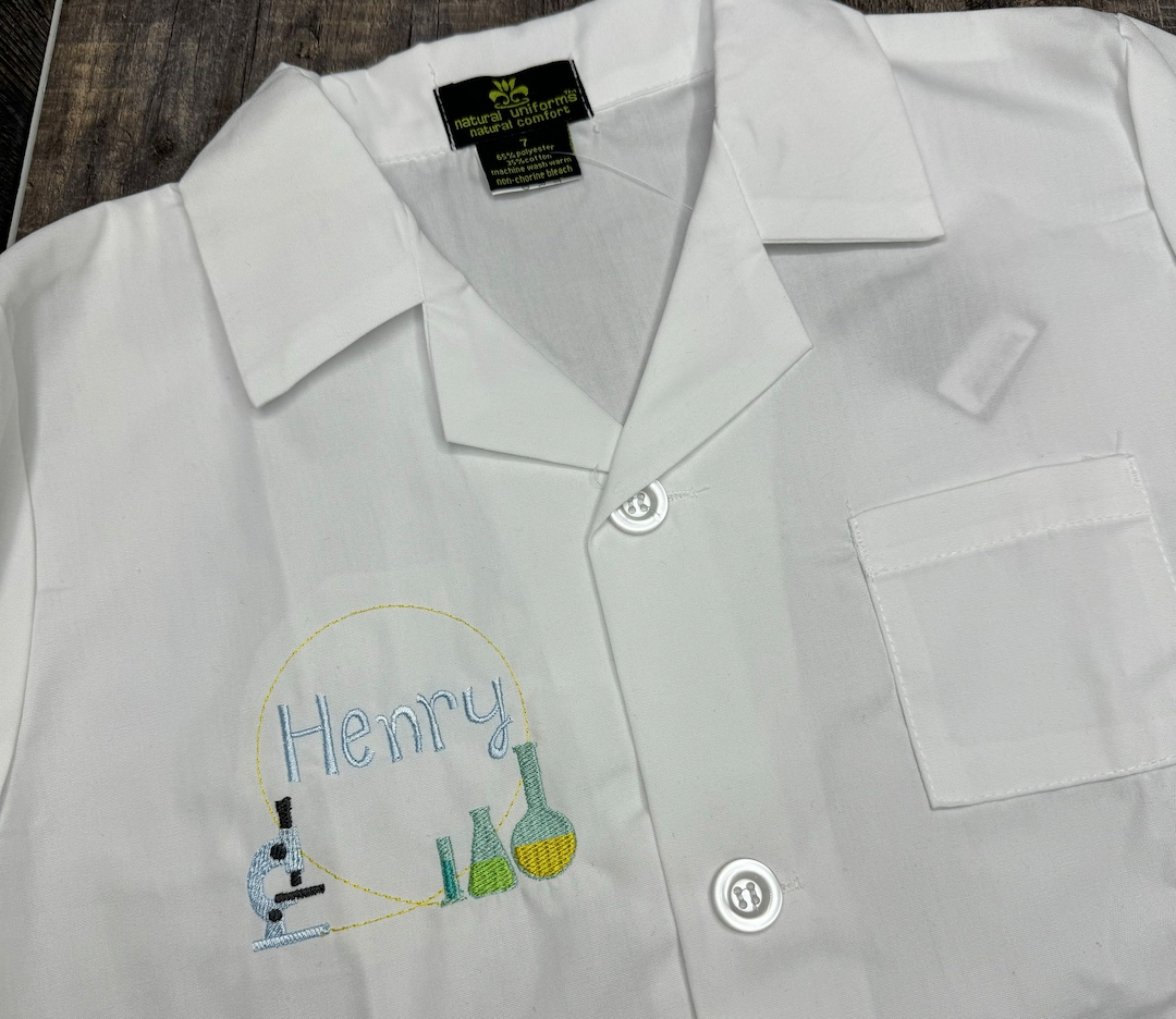 Kids' Custom Lab Coat, Embroidered Personalized Kids Lab Coat, Kids ...