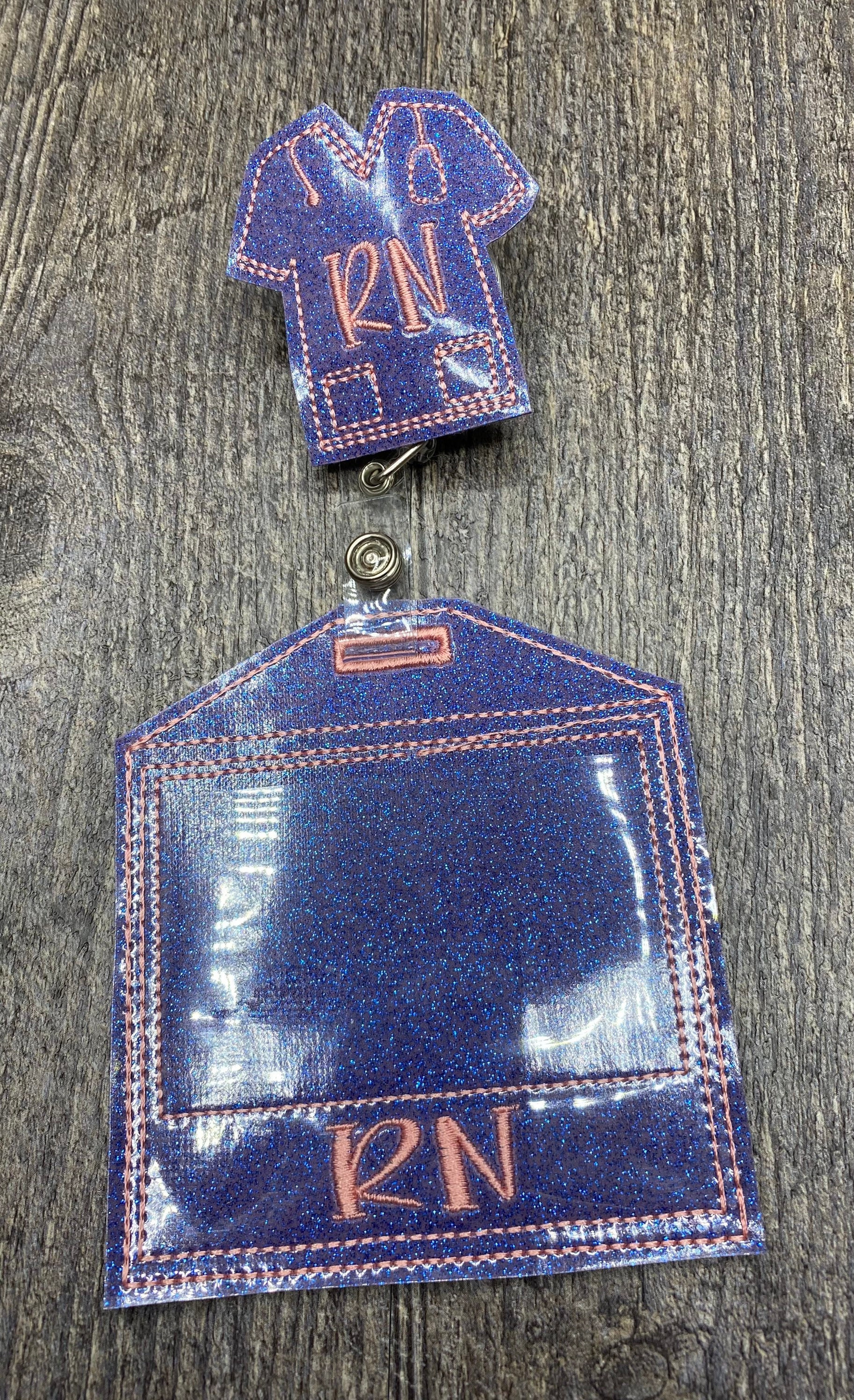 Custom Badge Buddy and Id Holder in One Badge Buddy Glitter - Etsy