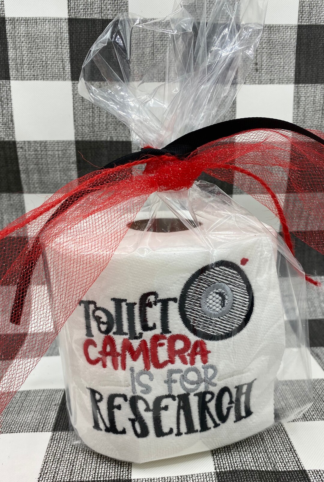 Toilet Camera is for Research Embroidered Toilet Paper Gag - Etsy