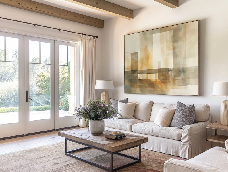 SD188 Printable Abstract Art, Neutral Tones, Muted Tonal Painting ...