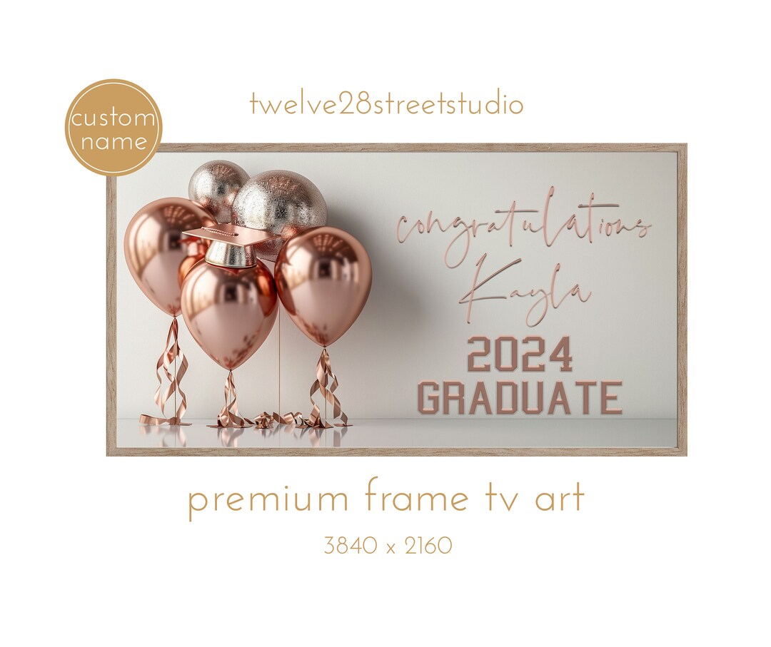 Custom Frame Tv Art, Graduation Frame TV, Samsung Frame Tv Art, Samsung ...