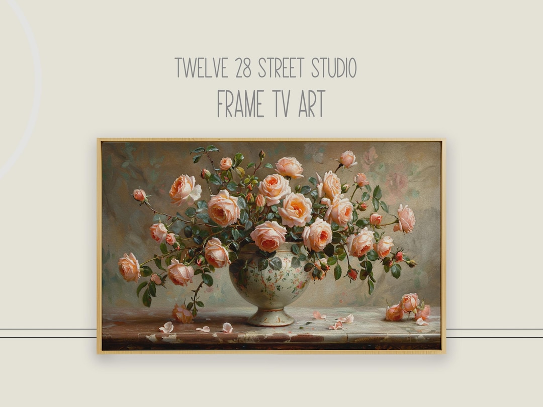 Summer Frame TV Art, Vintage Floral Tv Art, Cottage Core Tv Art, Frame ...