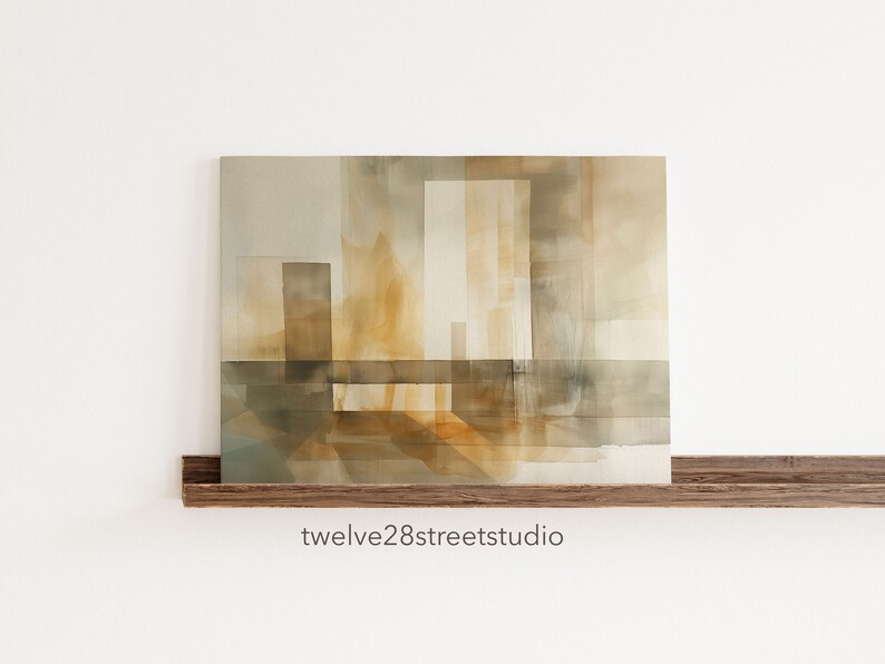 SD188 Printable Abstract Art, Neutral Tones, Muted Tonal Painting ...