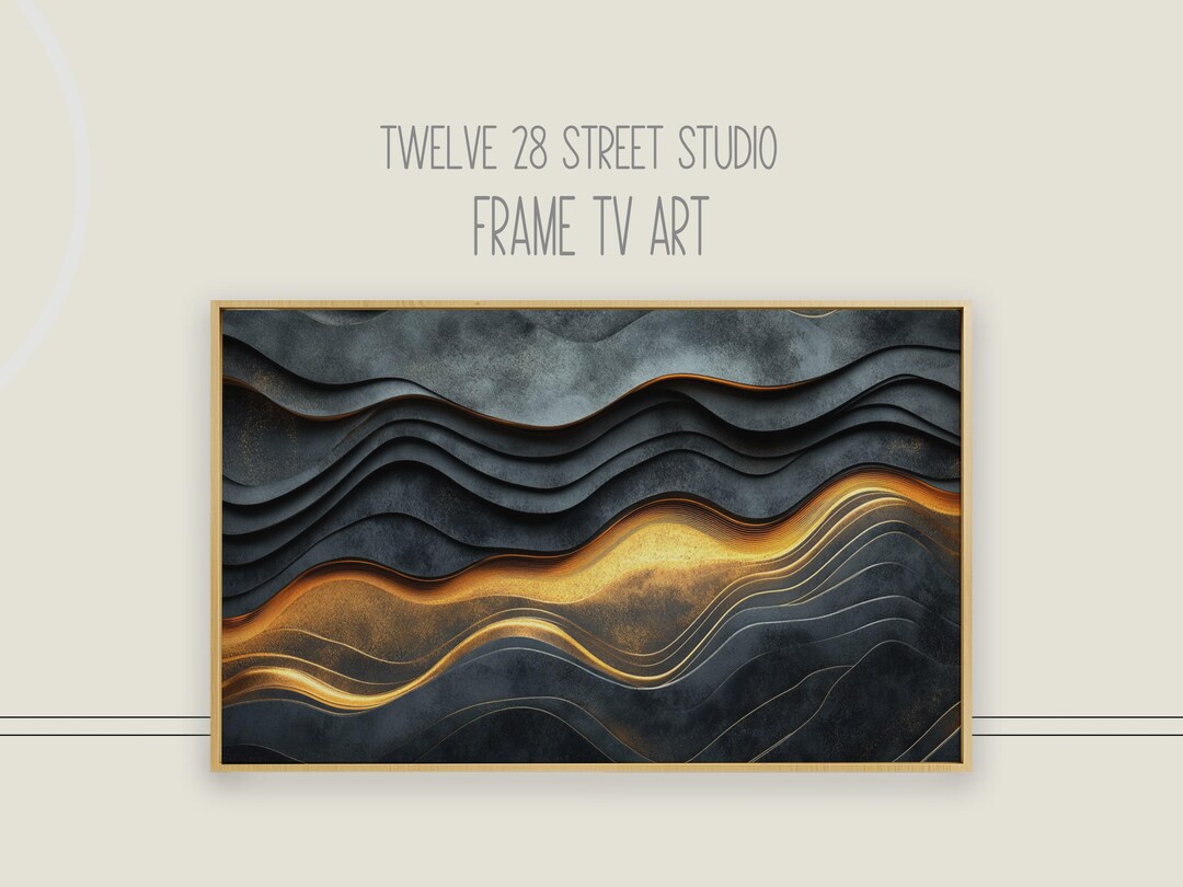 Abstract Gold Landscape Art for Samsung Frame TV: Earthcore Decor ...