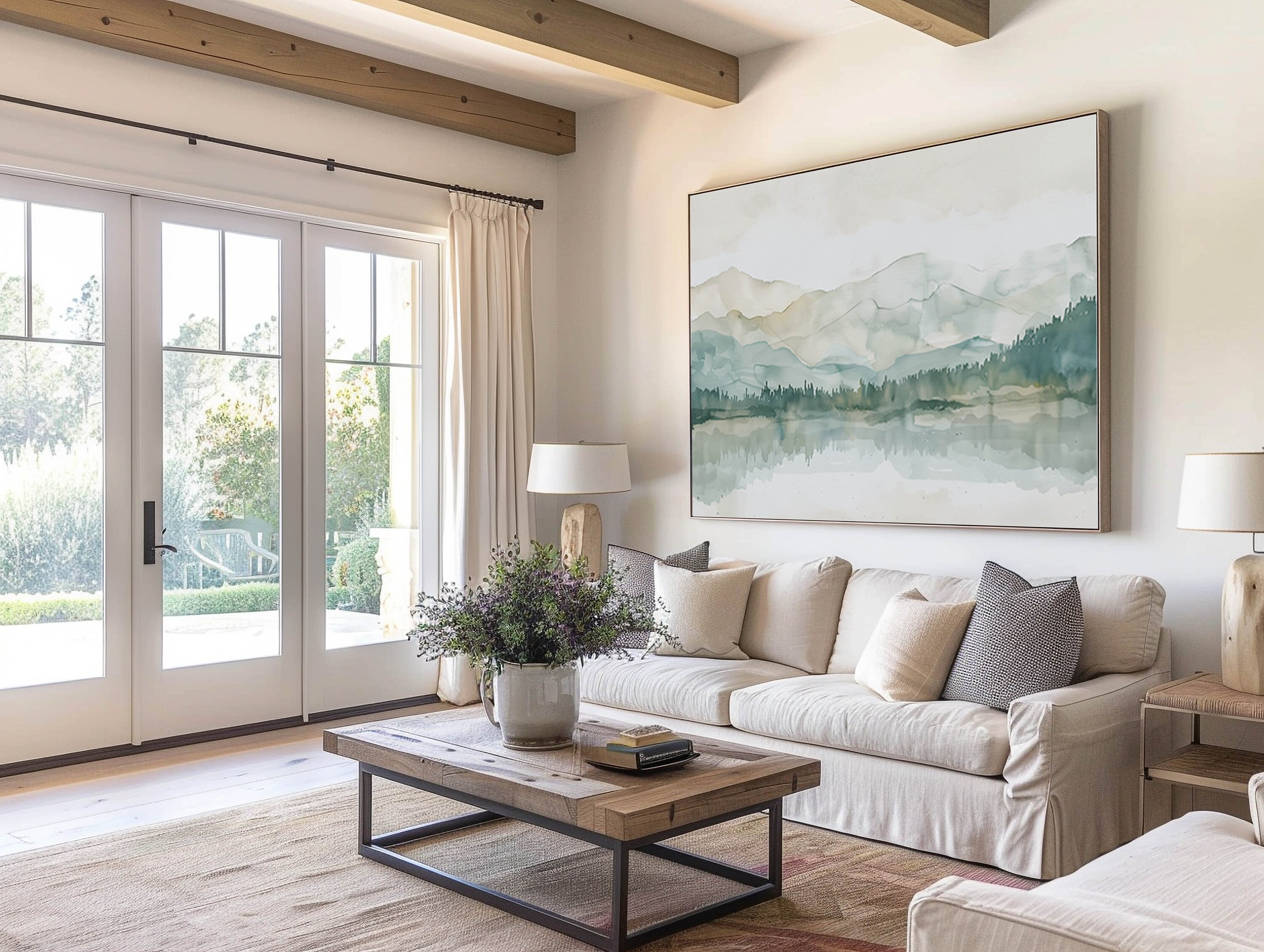 SD119 Printable Mountainscape, Printable Abstract Watercolor, Abstract ...