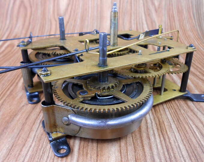 Tele-star Japan Antique Brass Wall Clock Internal Clockworks - Etsy