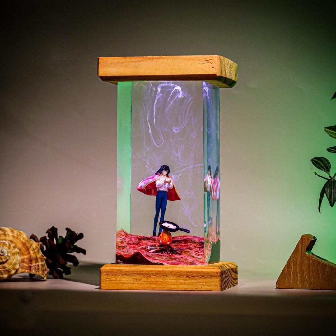 Howls Moving Castle Epoxy Night Light, Studio Ghibli Anime Resin Art ...