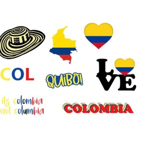 Colombia Stickers | Colombian Stickers | Colombia Flag Stickers ...
