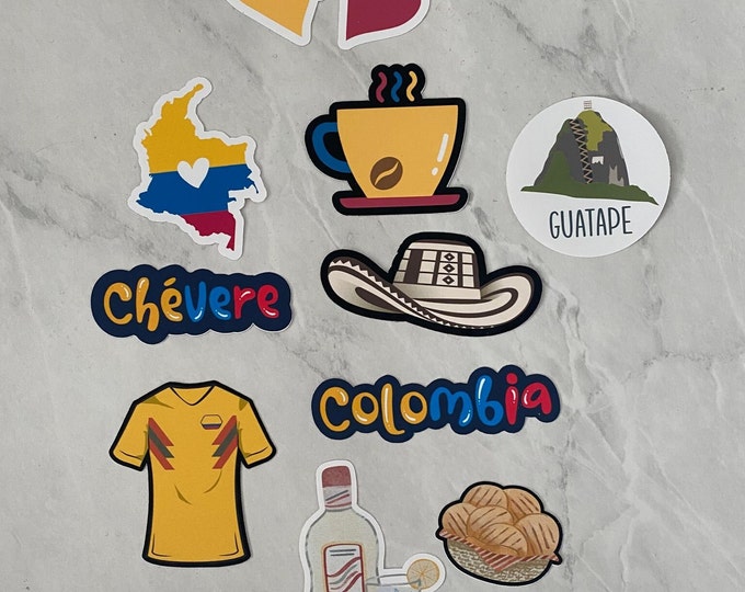 Colombia Stickers | Colombian Stickers | Colombia Flag Stickers ...