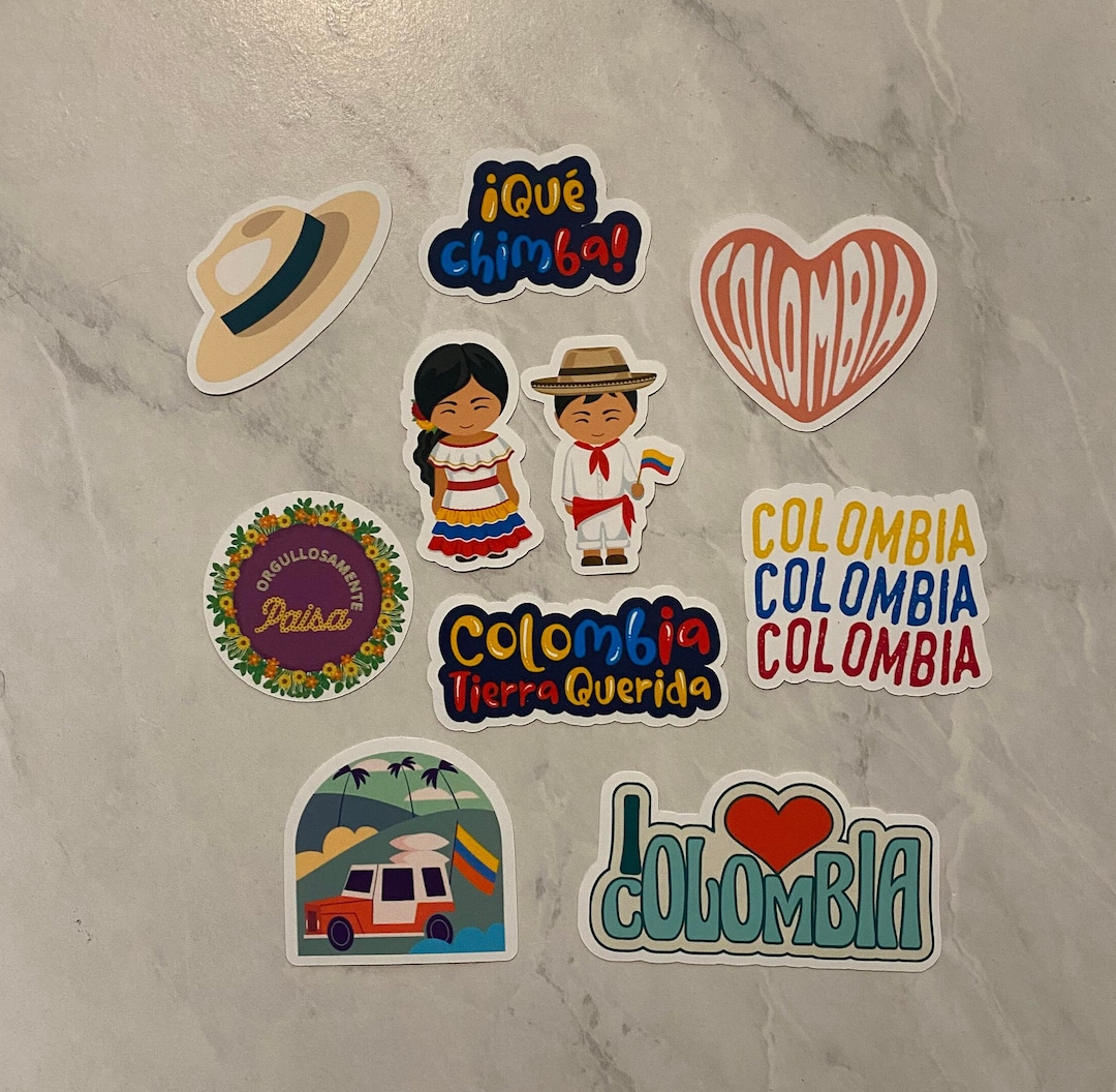 Colombia Stickers | Colombian Stickers | Colombia Flag Stickers ...