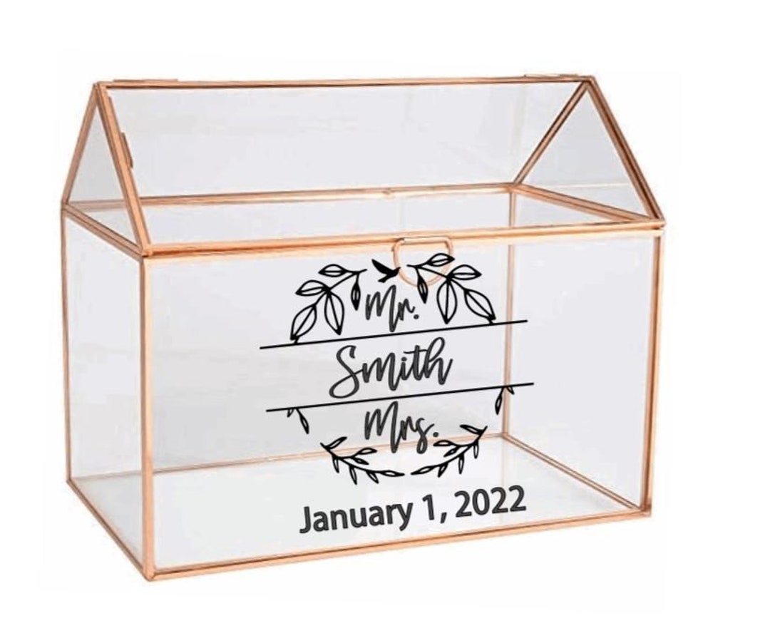 Wedding Card Box Decal Wedding Cards Decal Cards Sticker for Cards Box ...