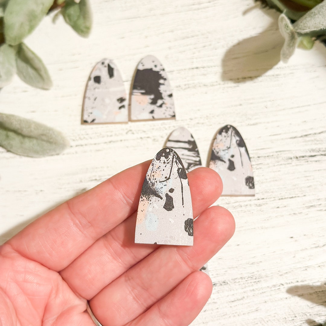 Abstract Paint Splatter Laser Cut Acrylic Earring Blanks Set of 3 Pairs ...