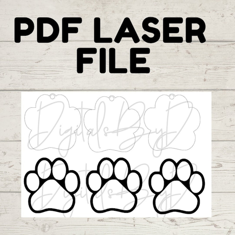Paw Print Ornament Laser File / Dog /cat / Laser Engraving / - Etsy