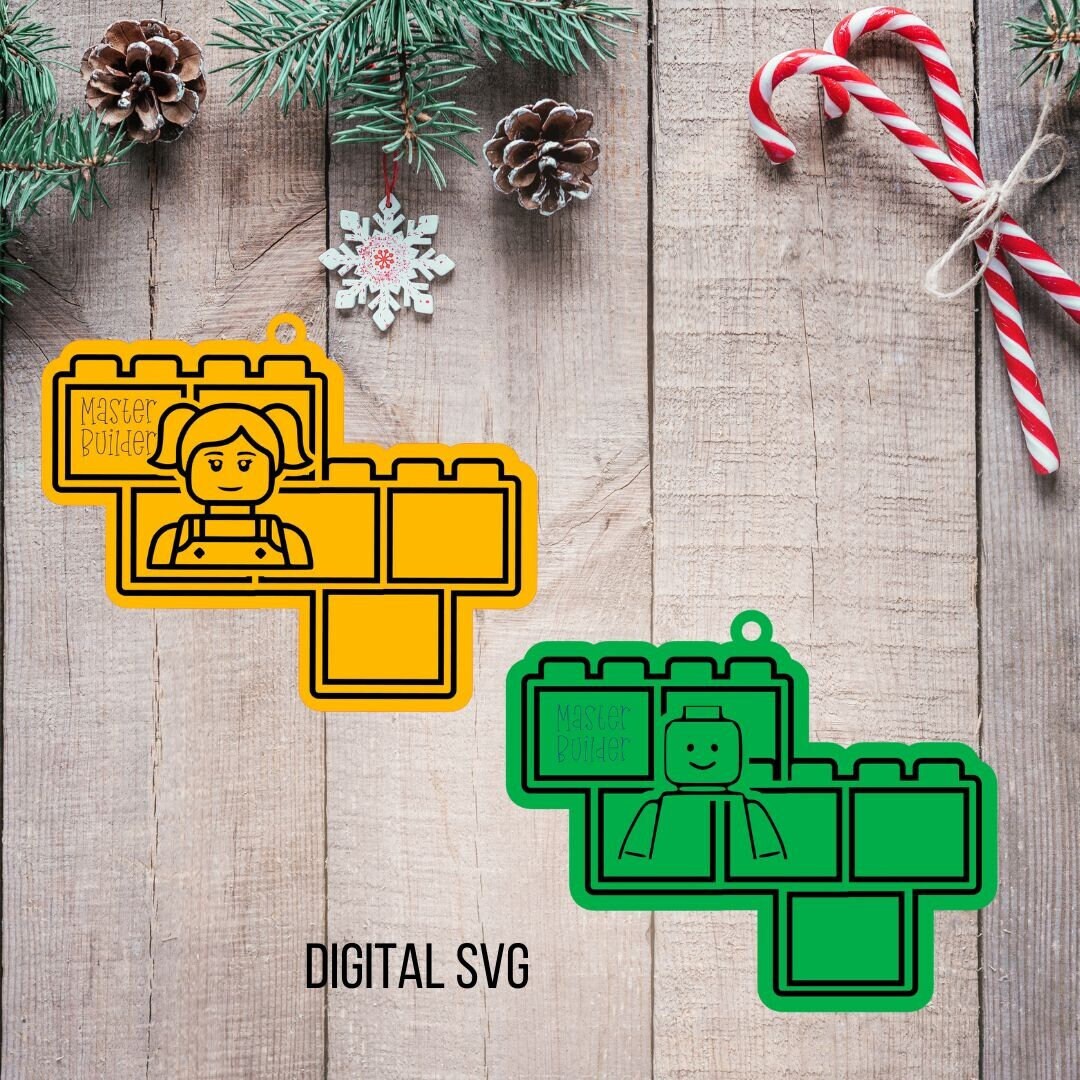 Master Builder Ornament/ Svg/ Cut File/ Building Blocks/ Custom ...